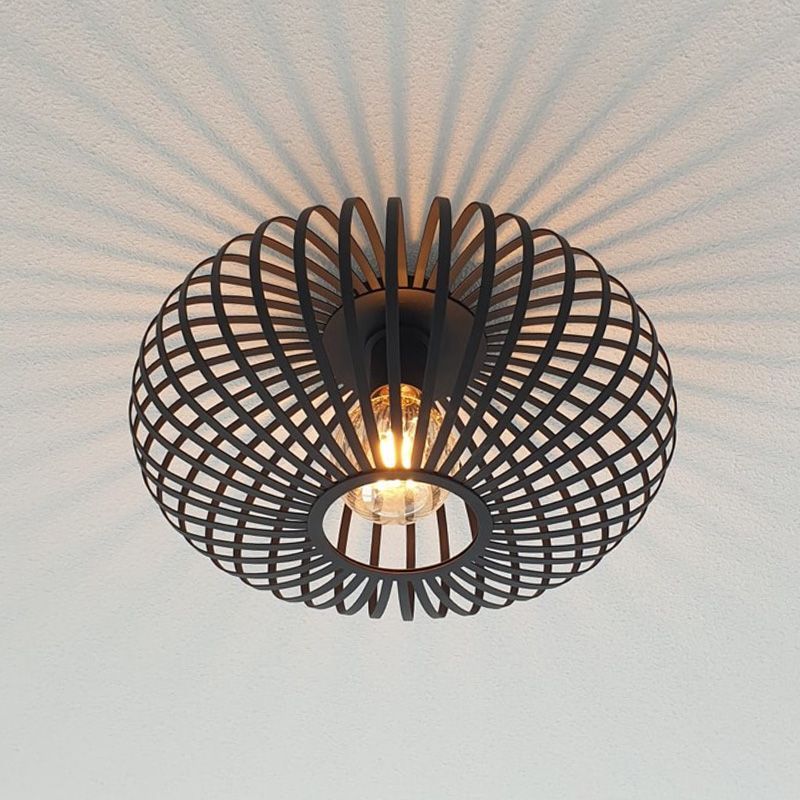 Plafón de techo negro industrial, Lieve | Lampgiant.es